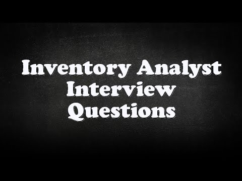 Inventory Analyst Interview Questions - YouTube