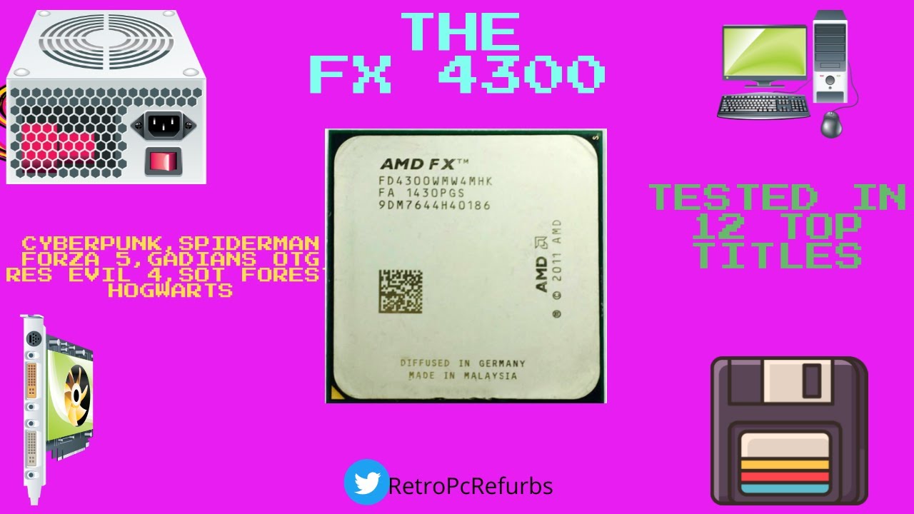 The FX 4300 tested in 12 top titles - YouTube