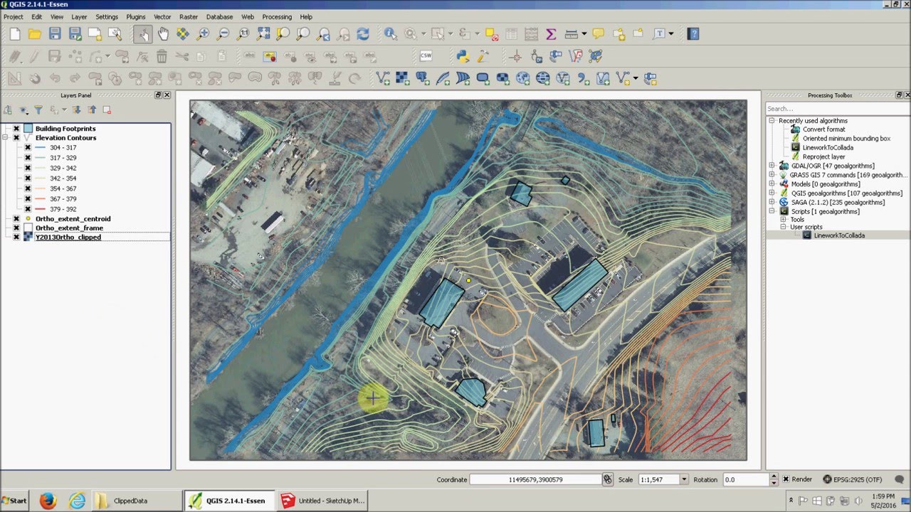 Lineworktocollada Python Script For The Qgis Processing Framework Youtube 1311