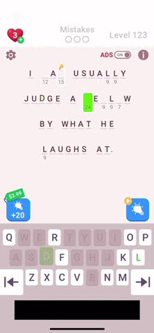 Ultimate cryptogram level 123 guide #cryptogram #diewithsmile - YouTube