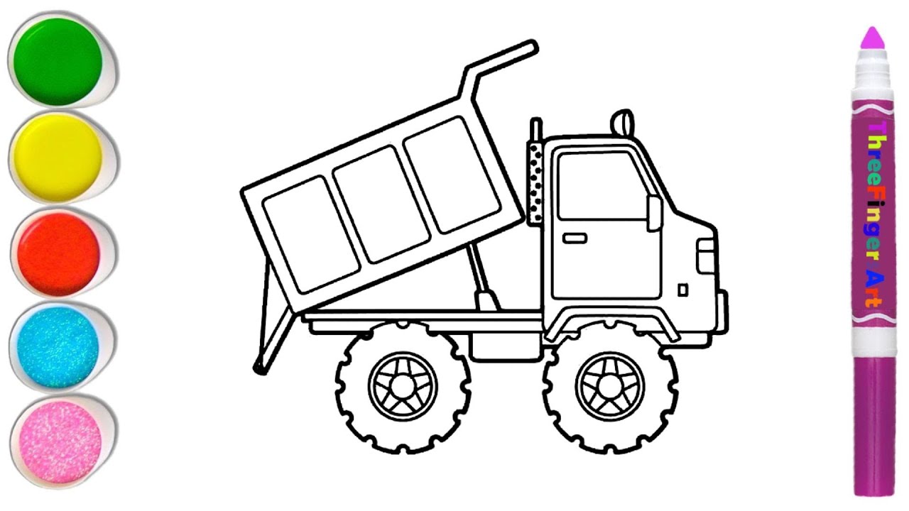 how to draw dump truck step by step | how to draw a dump truck easy|How ...