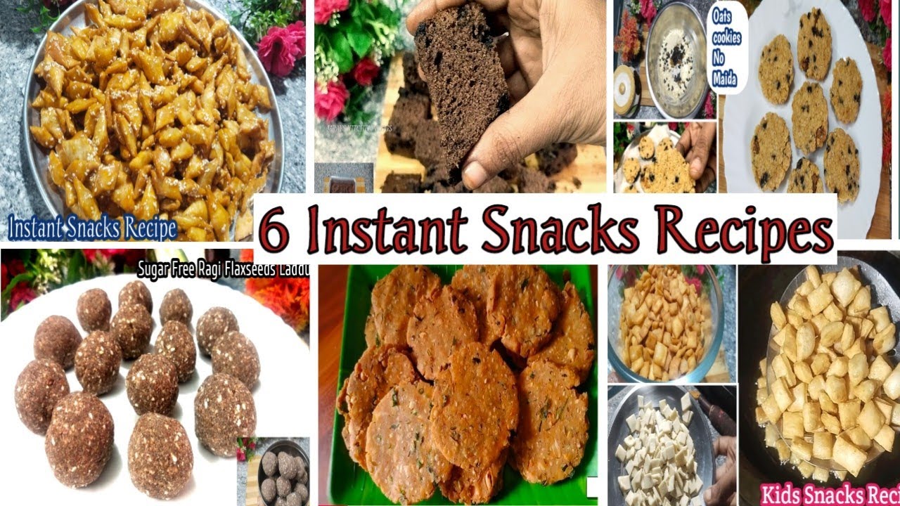 6 Instant Snacks Recipe for Kids Recipes ll Easy & Tasty Snacks Recipe ...