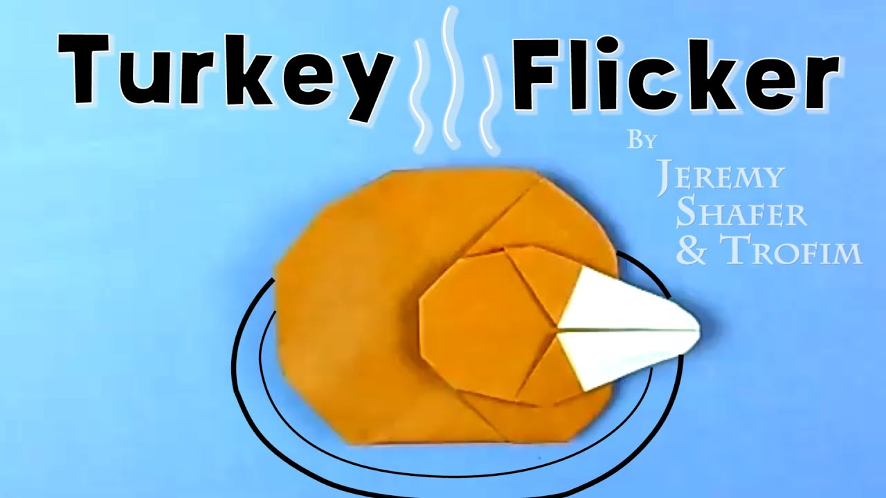 Origami Turkey Flicker / Spinning Duck - YouTube