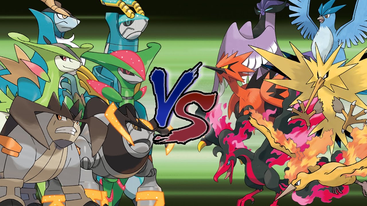 Legendary Pokemon Battle: Legendary Trio Deers Vs Legendary Trio Birds ...