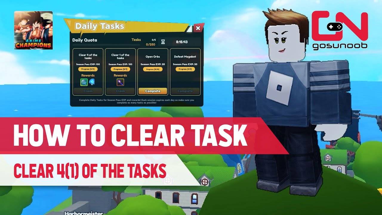 How to Clear Daily Task in Anime Champions Simulator - YouTube