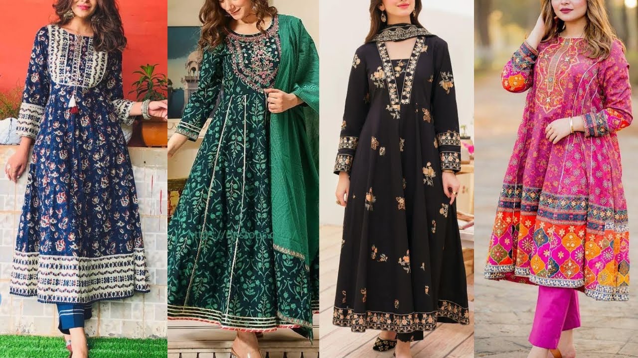 All Over Printed Frock Design 2025/Latest Casual Wear Frock Ideas/New ...