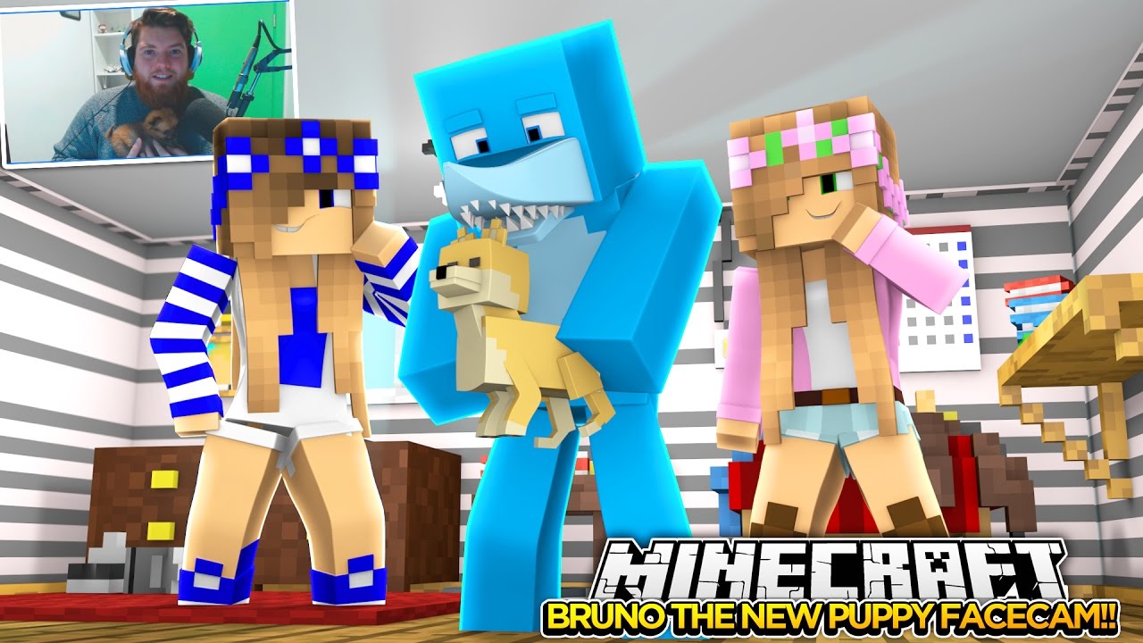 Minecraft - MEET MY NEW PUPPY BRUNO!!! - YouTube