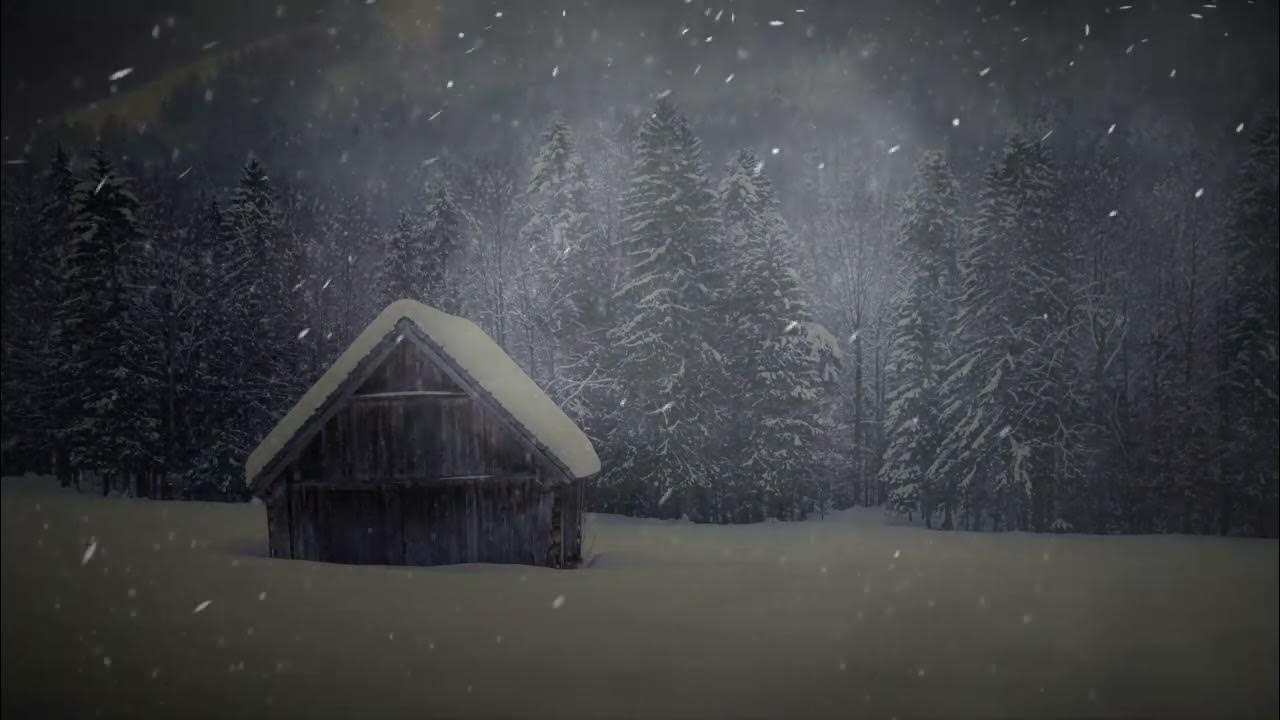 Snowstorm Sounds in Wooden Cabin. Blizzard and Howling Winds in Winter Forest. Sounds for ...