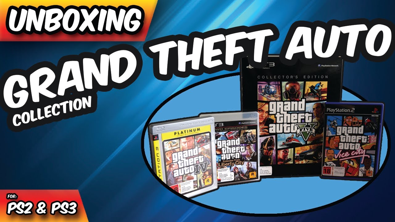 Unboxing Grand Theft Auto: Vice City, GTA IV, and GTA V| PS2 & PS3 ...