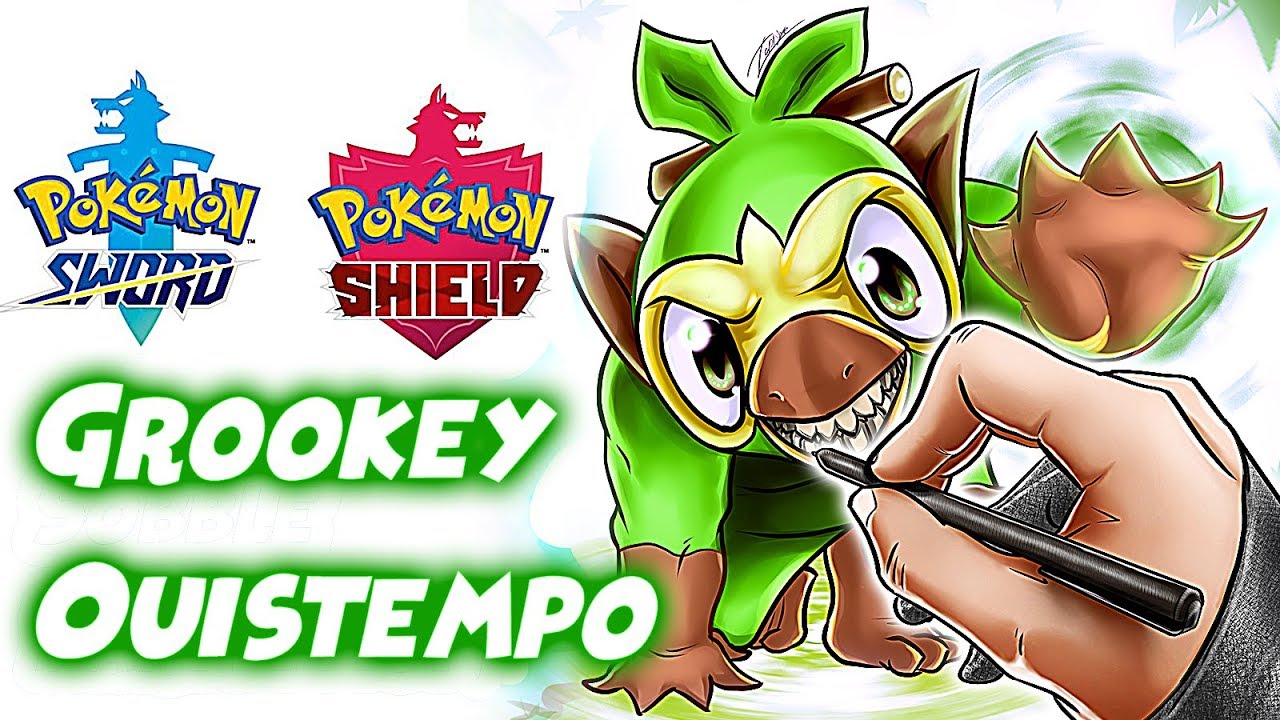 I'm drawing GROOKEY from POKEMON sword shield - YouTube