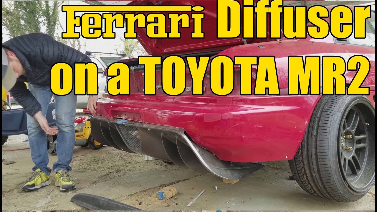 FERRARI DIFFUSER ON A MR2 (PT. 2) - YouTube