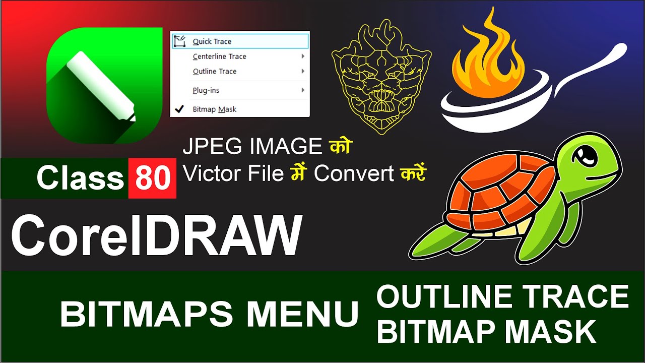Coreldraw Class 80 Bitmaps Menu How To Use Outline Trace And Bitmap 4156