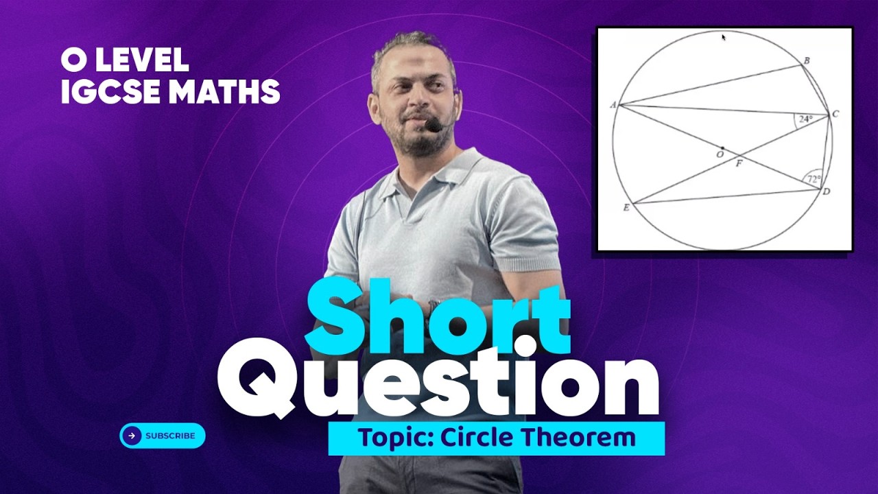 O Level / IGCSE Math - Short Questions - Circle Theorem - YouTube
