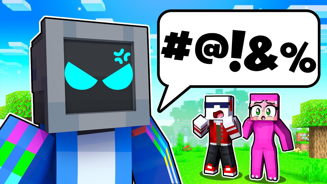 TeeVee said a BAD WORD in Minecraft! - YouTube