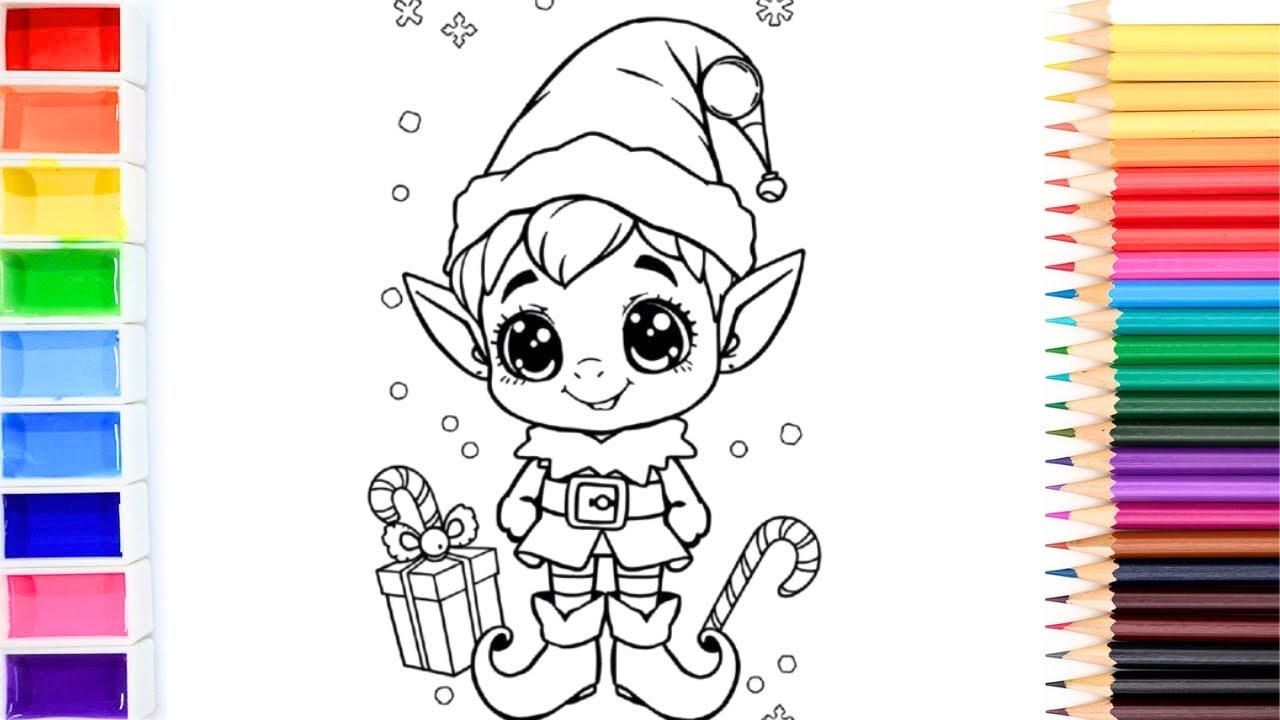 How To Draw Christmas Elf Easy || Christmas Drawing Step By Step - YouTube