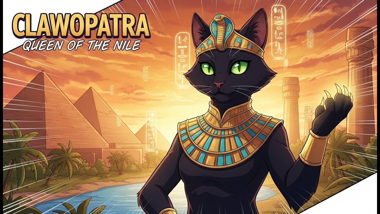 Clawopatra: Queen of the Nile with the Golden Claws #cat #history # ...
