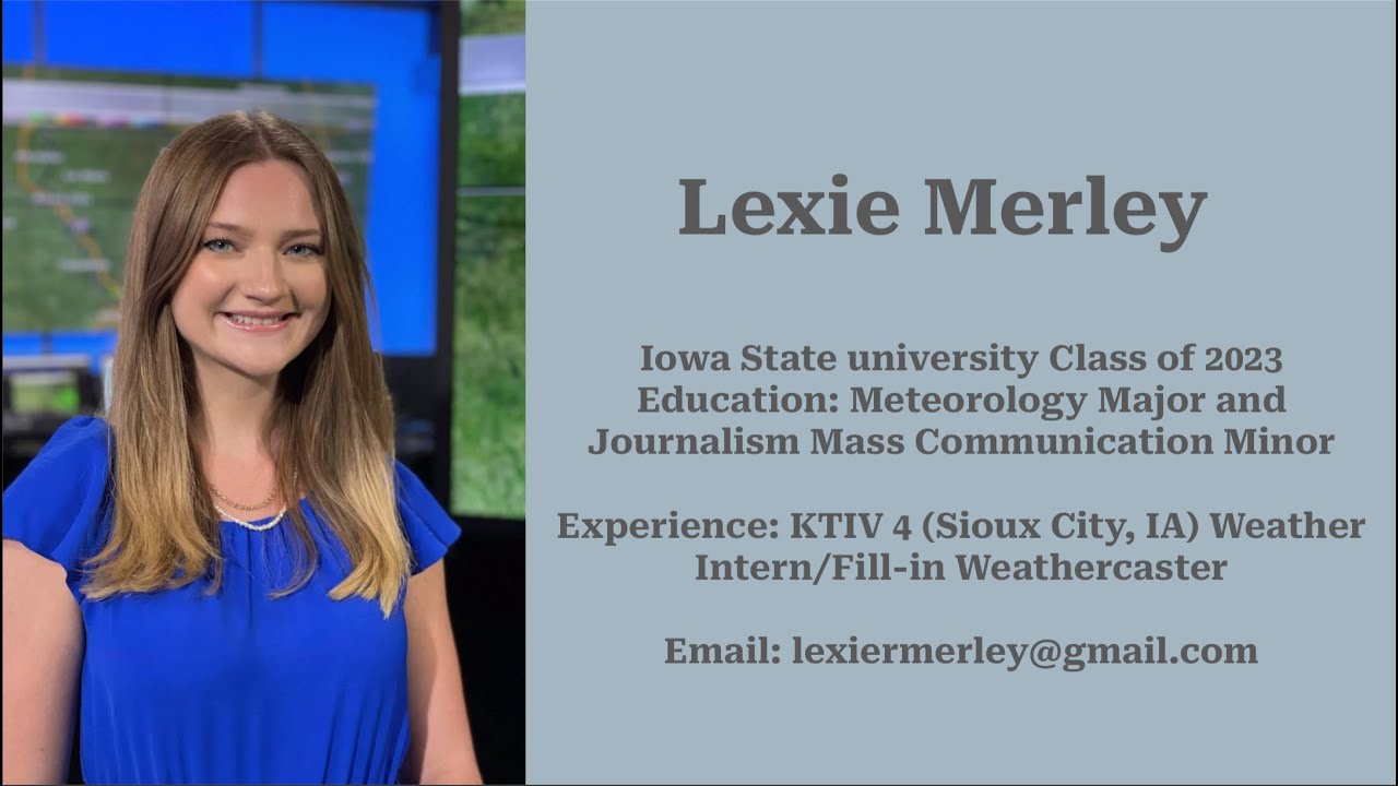 Lexie Merley Broadcast Meteorology Reel Spring 2023 - YouTube
