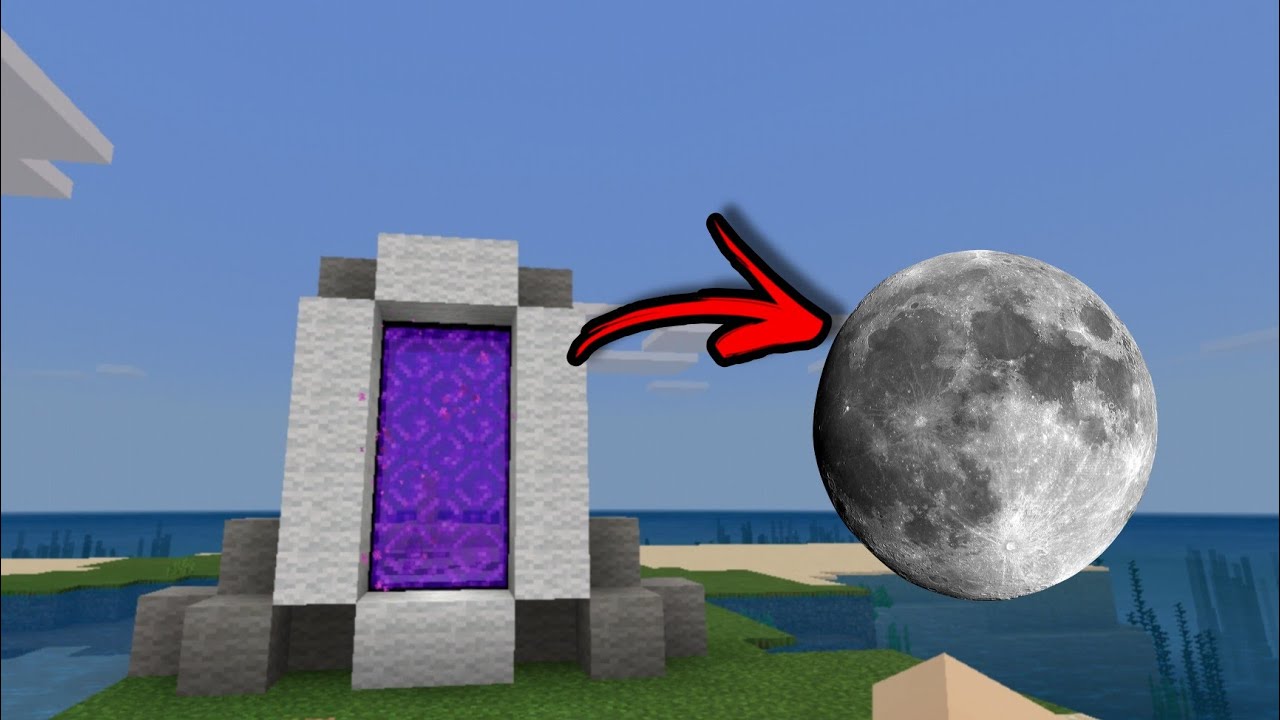 Minecraft pe : How To Make Portal To Moon | Netherite Ghast - YouTube