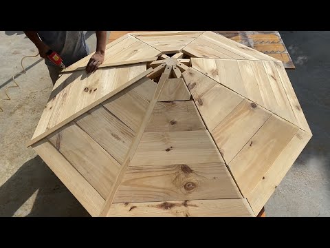 Repurposing Pallets: Building a Stylish Wooden Umbrella from Recycled Wood