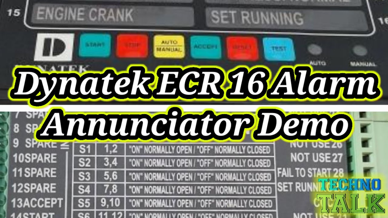 Dynatek ECR 16 Alarm Annunciator Demo I Diesel Engine Control Panel # ...