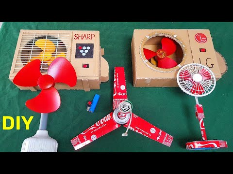 "With Just Coke Cans and Cardboard – I Built a Crazy Cool Fan Set ...