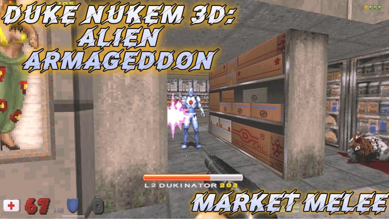 Duke Nukem 3D: Alien Armageddon- Market Melee - YouTube