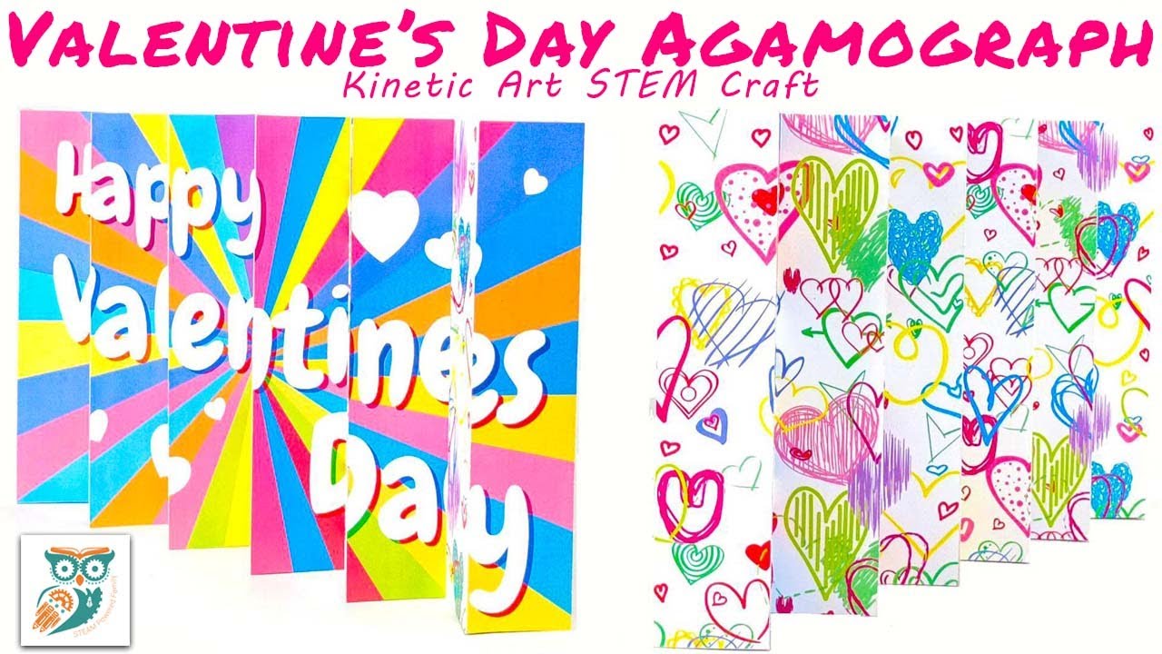 Valentines Day Agamograph STEM Craft - YouTube