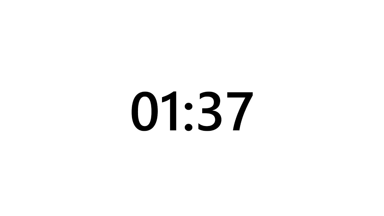 Timer for 1 minute and 37 seconds - YouTube