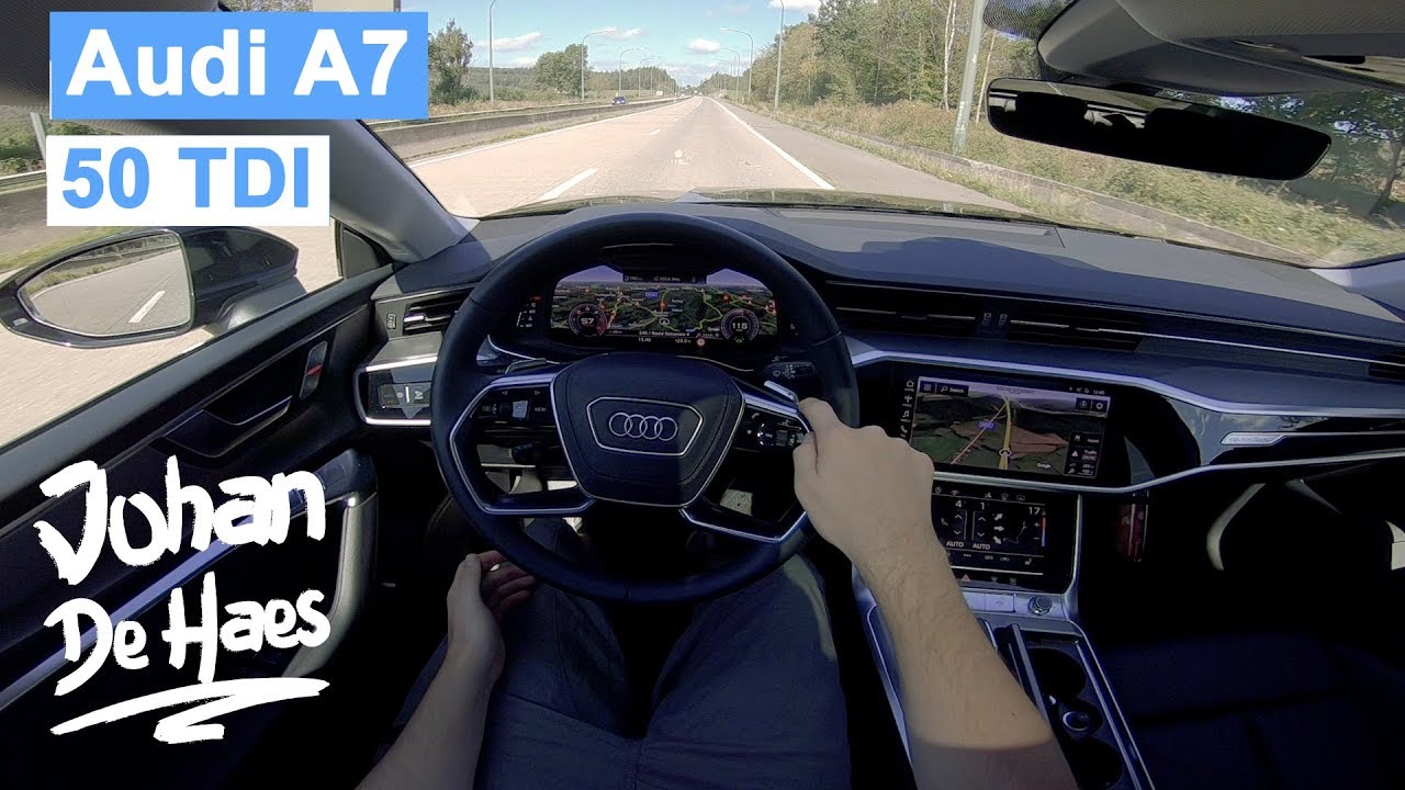 Audi A7 Sportback 50 TDI 286 hp POV test drive - YouTube