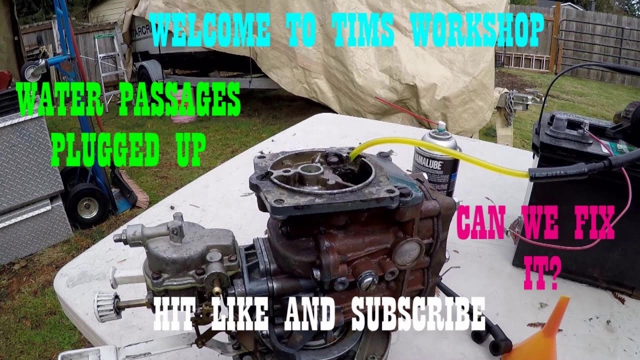 Evinrude 1965 3hp water passage test and fix - YouTube