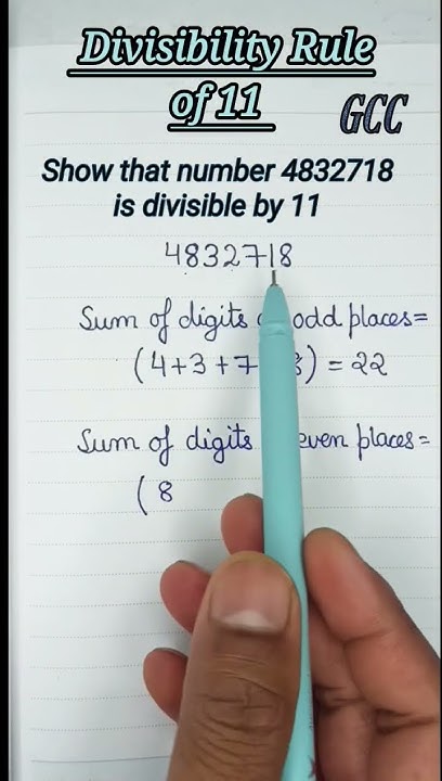 Divisibility Rule of 11 | आसान तरीका | Maths Trick @GCC4466 - YouTube