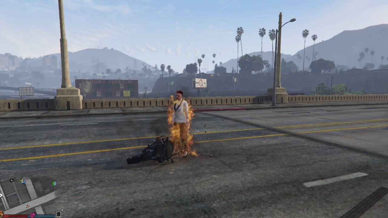 The Human Torch in GTA 5 - YouTube