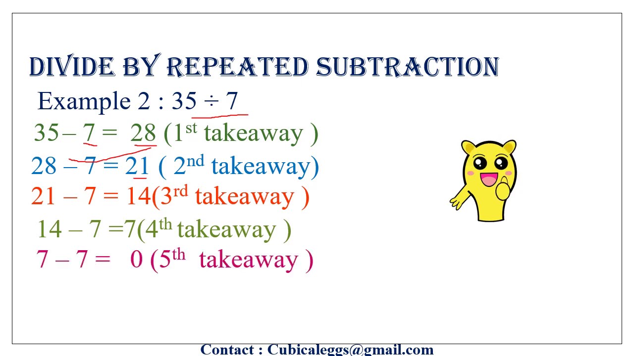 Division By Repeated Subtraction Division For Class 3 YouTube Division By Repeated Subtraction Division For Class 3 YouTube