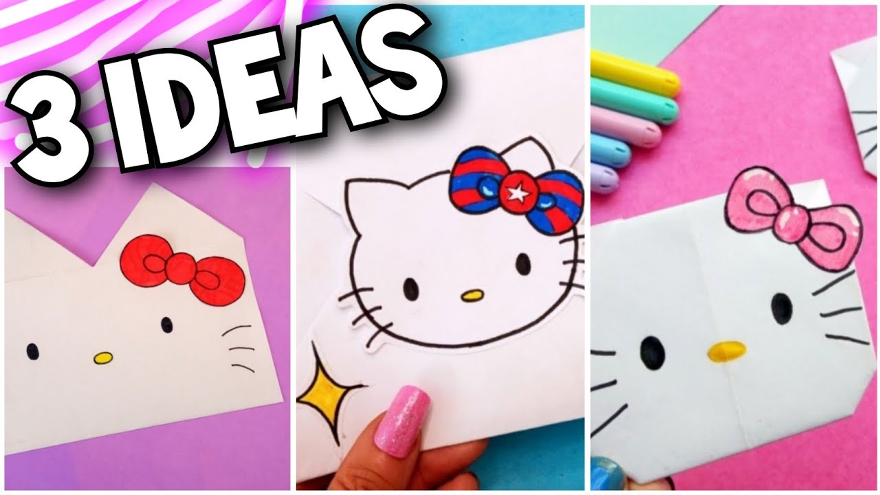 DIY: 3 Hello Kitty Paper Ideas | Simple and Adorable |Lovely Art DIY🐈 ️ ...
