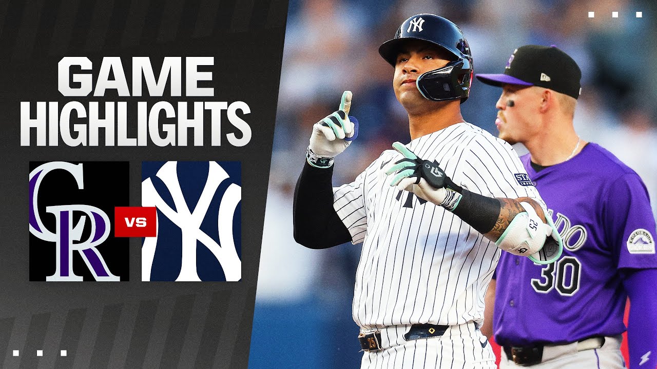 Rockies vs. Yankees Game Highlights (8/23/24) | MLB Highlights - YouTube