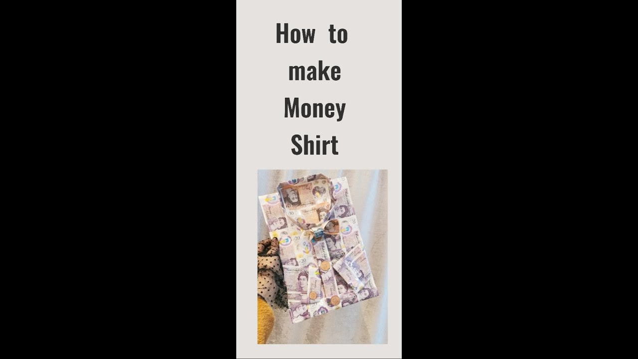 How to make money shirt/ creative way to give gift - YouTube