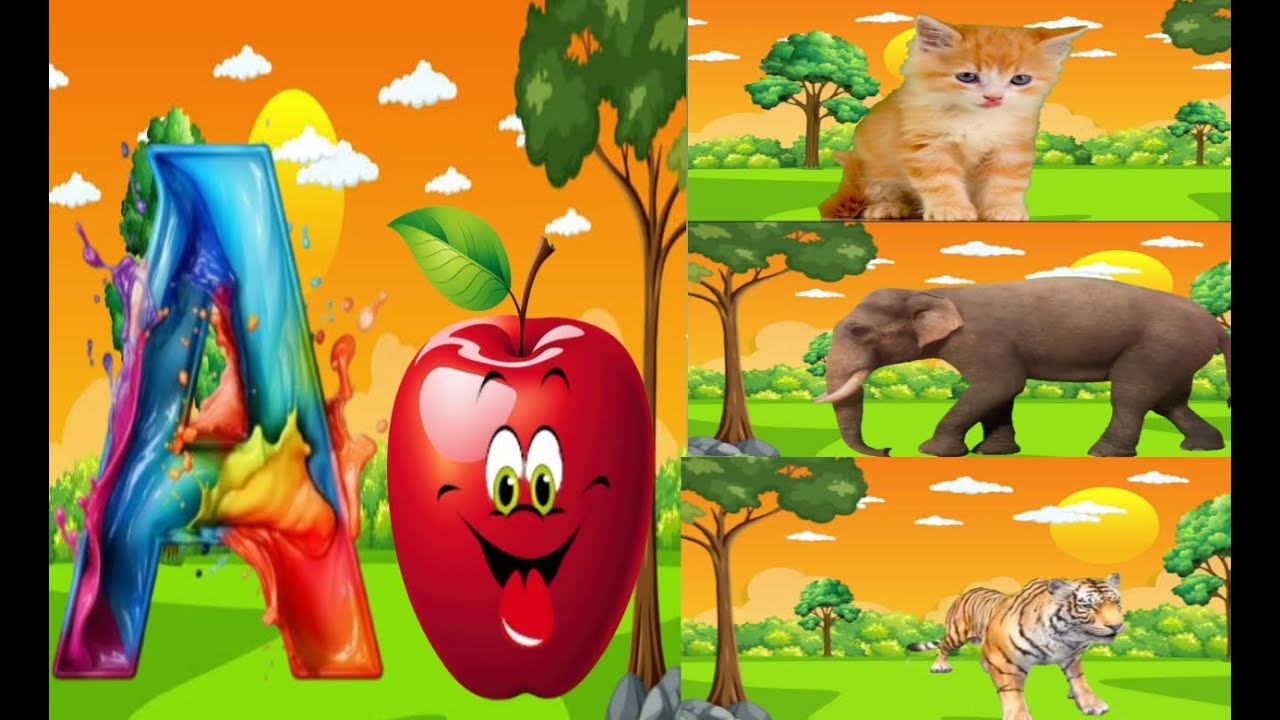 abcd rhymes।phonics sounds of alphabets with action। - YouTube