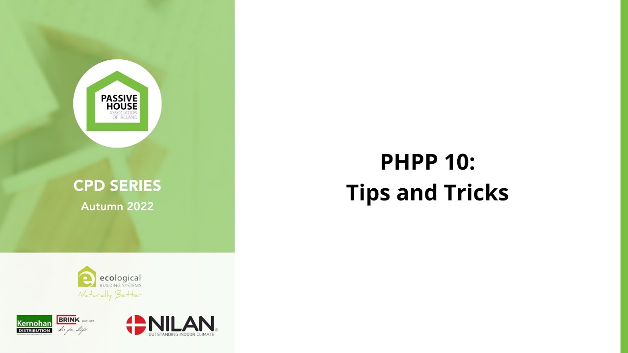 PHPP 10 – Tips and Tricks - YouTube
