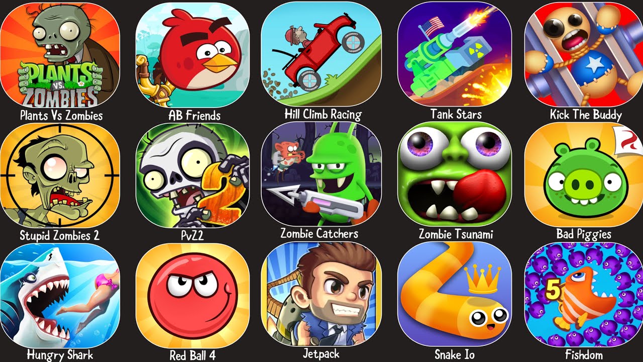 Snake io,Jetpack,Stupid Zombies 2,Zombie Catchers,AB Friends,Plants Vs ...