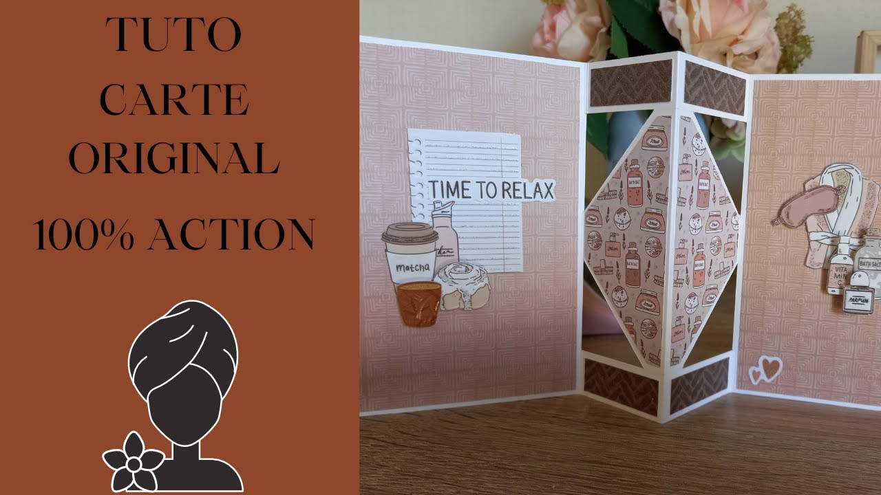 TUTO carte original, simple et rapide // 100% Action // thème détente ...