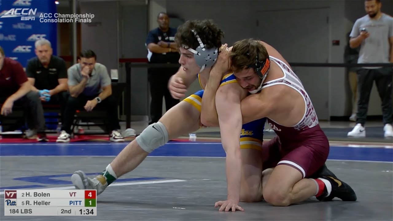 184lbs Hunter Bolen (Virginia Tech) vs Reece Heller (Pitt) - YouTube