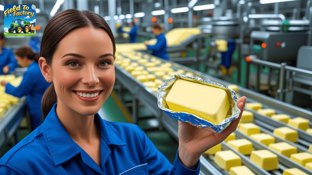 How Butter is Made in a Factory | The Process of Making Unsalted Butter ...