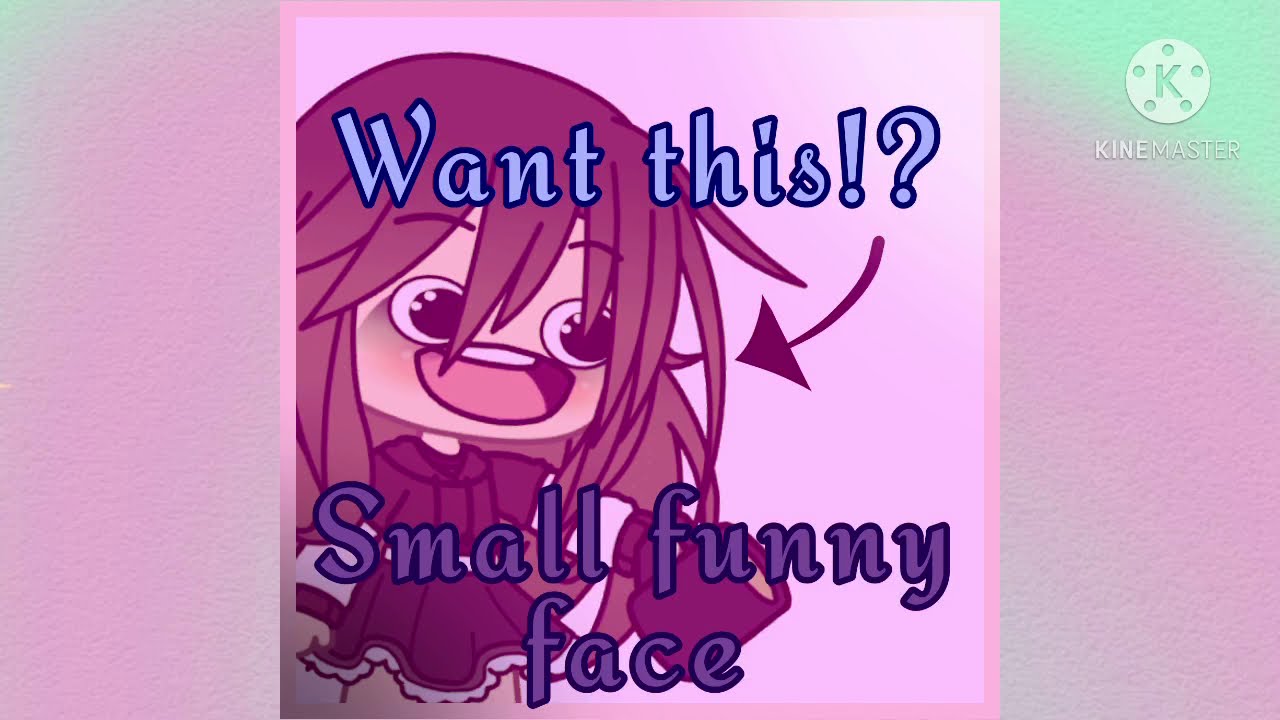 Small funny face || tutorial || gacha life - YouTube