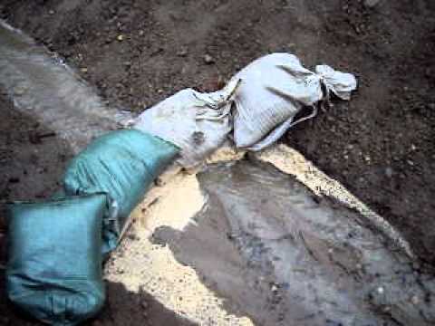 Inspecting Sand Bag Check Dams - YouTube