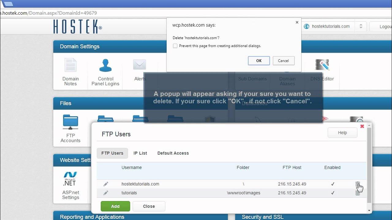 Manage and Connect to FTP Accounts via WCP Control Panel with Hostek.com - YouTube
