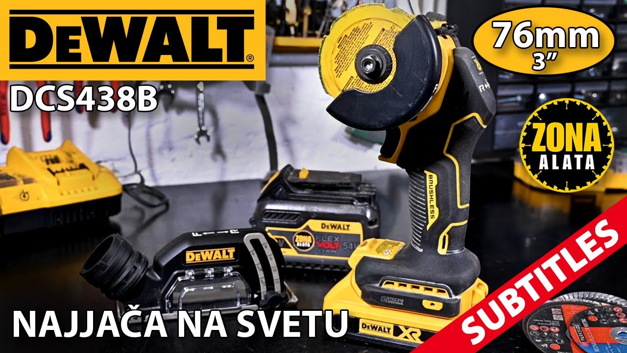 Dewalt DCS 438 B 76mm Brusilica - Cut off Tool - YouTube