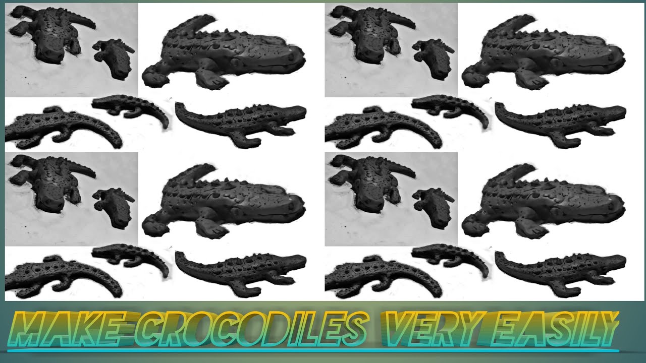 Make crocodile with Clay . Make easy crocodiles for beginners - YouTube