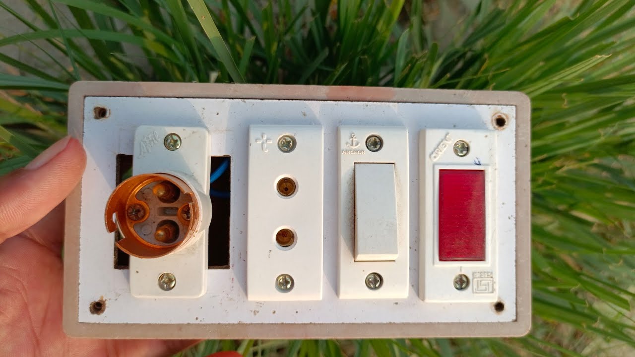 1 socket +1 switch + 2pin socket + 1 indicator | board wiring ...