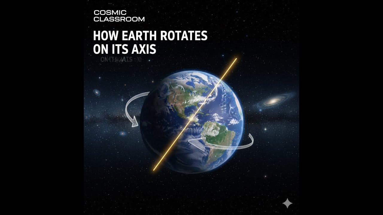 How Earth Rotates on Its Axis | Day and Night Explained 🌍 - YouTube