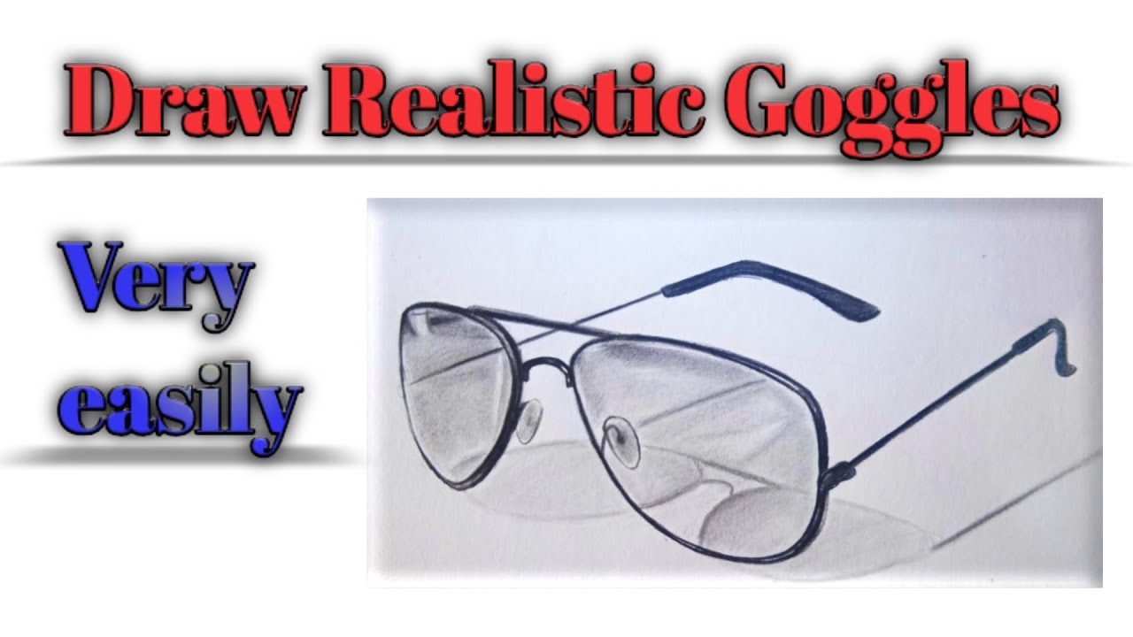 How To Draw Realistic Goggles||Tutorial - YouTube